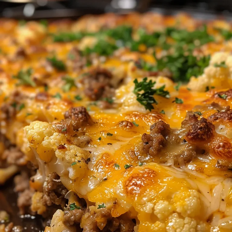 Savor the Bold: Cheesy Ground Beef & Cauliflower Casserole Recipe