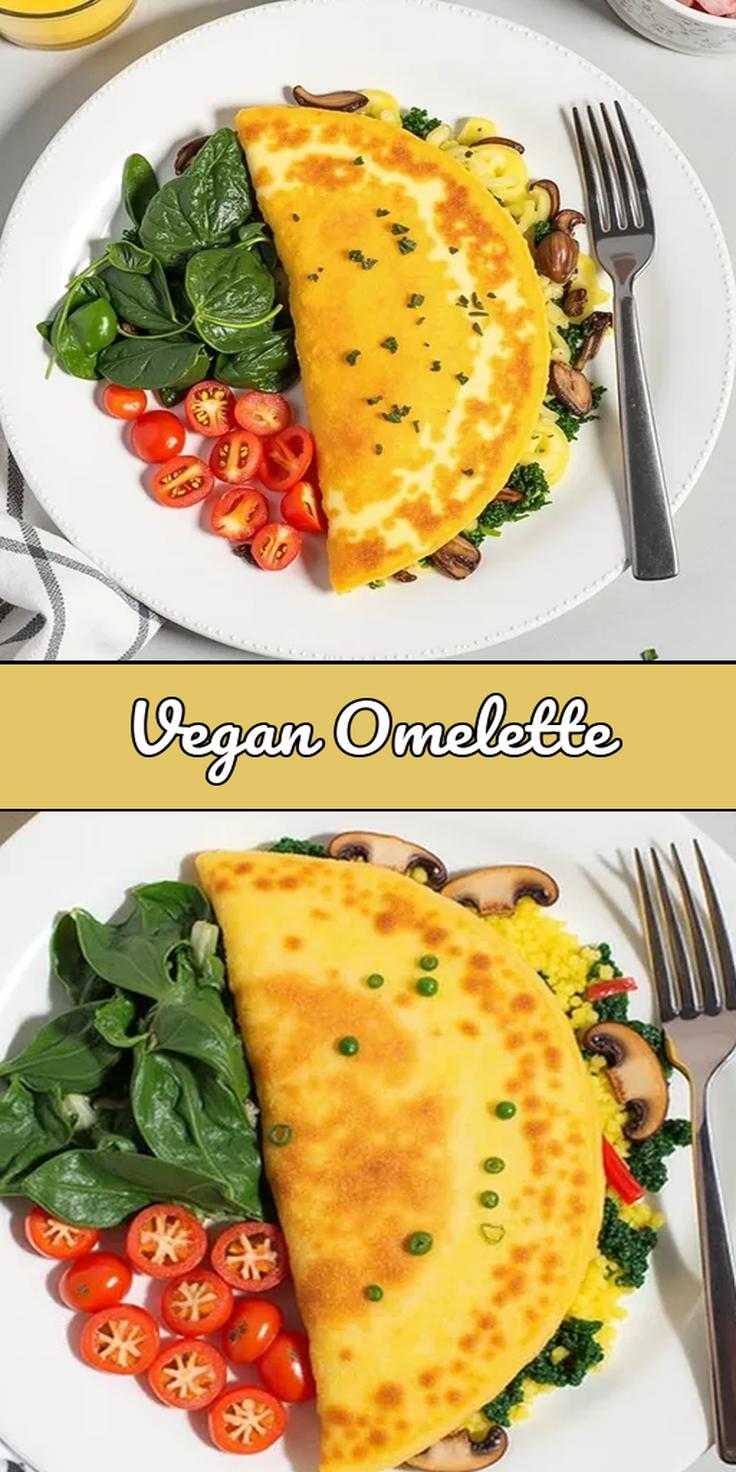 Irresistibly Fluffy Vegan Omelette with Veggies Recipe
